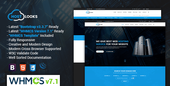 HostLooks | Responsive Hosting with WHMCS Templates | | ThemeLooks
